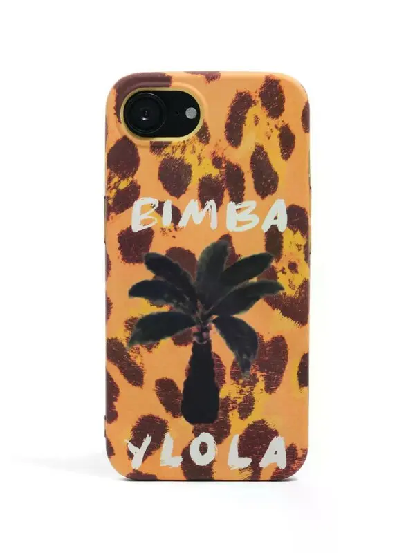 Bimba Y Lola Iphone 16 E Animal-print Phone Case - Yellow