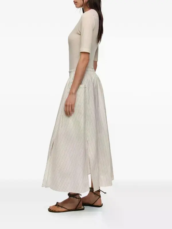 Bimba Y Lola Striped Midi Skirt