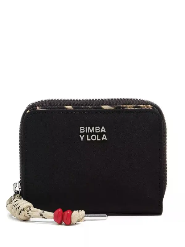 Bimba Y Lola Rope Detail Printed Wallet - Black