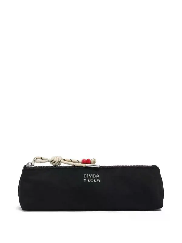 Bimba Y Lola Cord-detail Make Up Bag - Grey