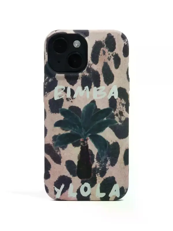 Bimba Y Lola Iphone 15 Animal-print Phone Case - Neutrals