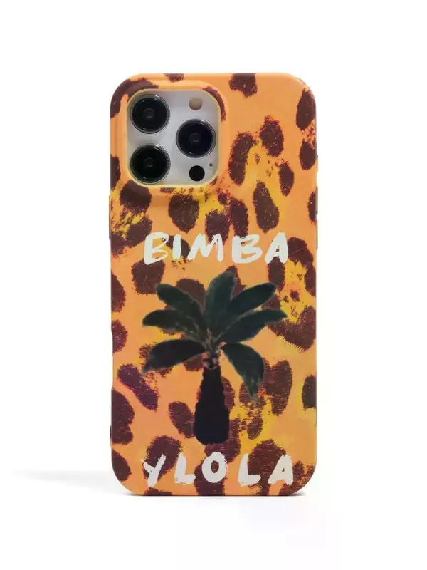 Bimba Y Lola Iphone 16 Pro Max Palm Tree-print Phone Case - Yellow