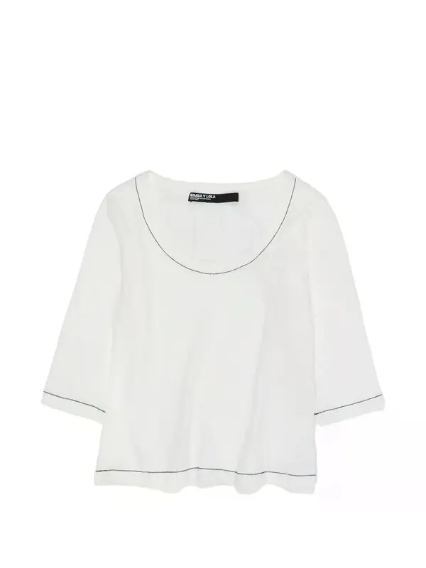 Bimba Y Lola Round Neck Top - Neutrals