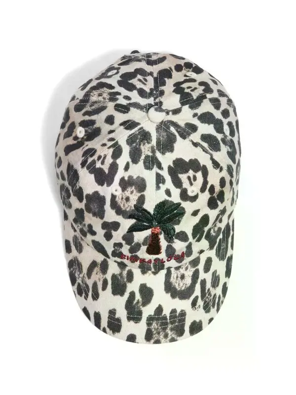 Bimba Y Lola Animal Print Cotton Cap - Neutrals