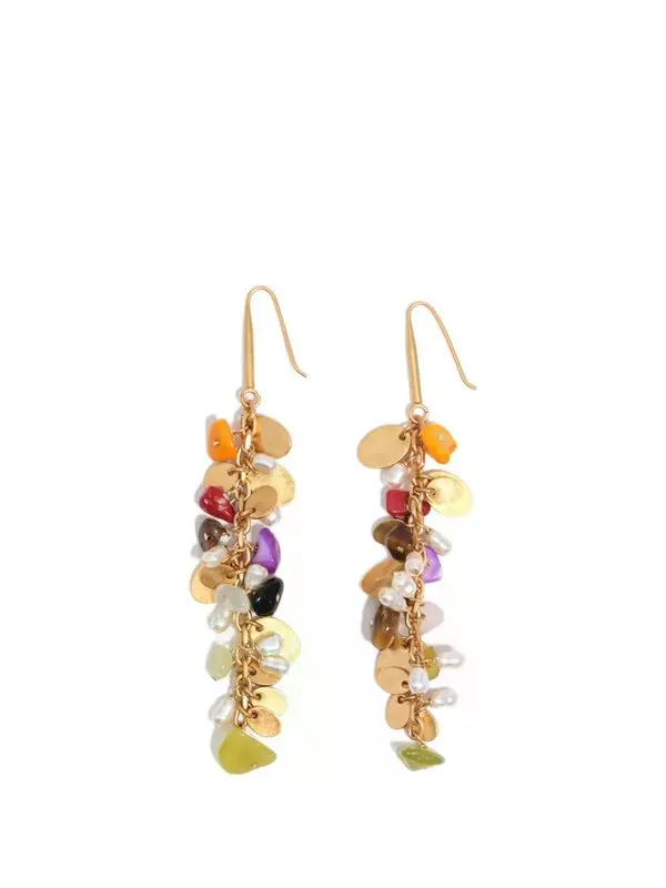 Bimba Y Lola Multi-stone Dangle Earrings - Gold