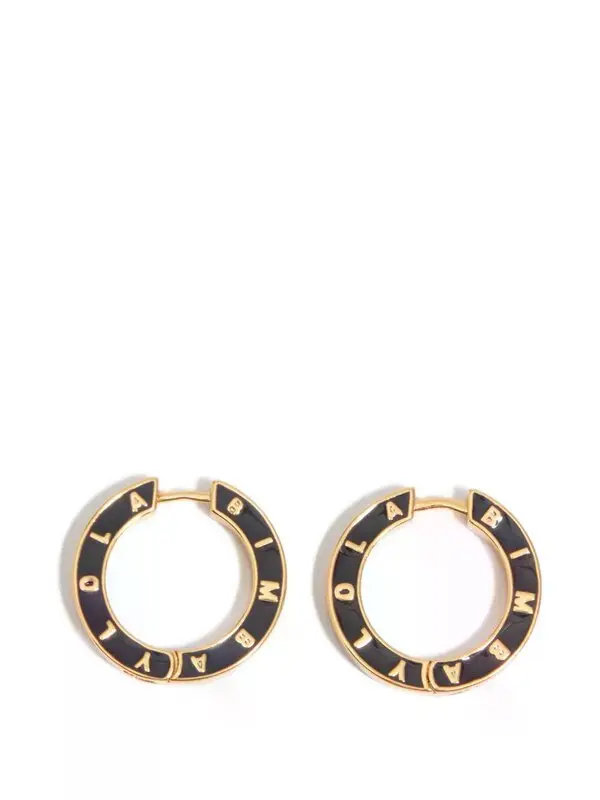 Bimba Y Lola Logo Hoop Earrings - Gold