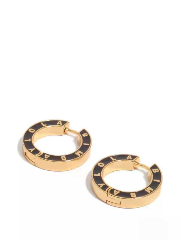 Bimba Y Lola Logo Hoop Earrings - Gold