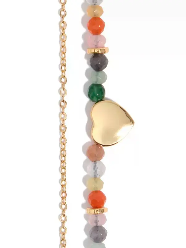 Bimba Y Lola Beaded Heart Charm Bracelet