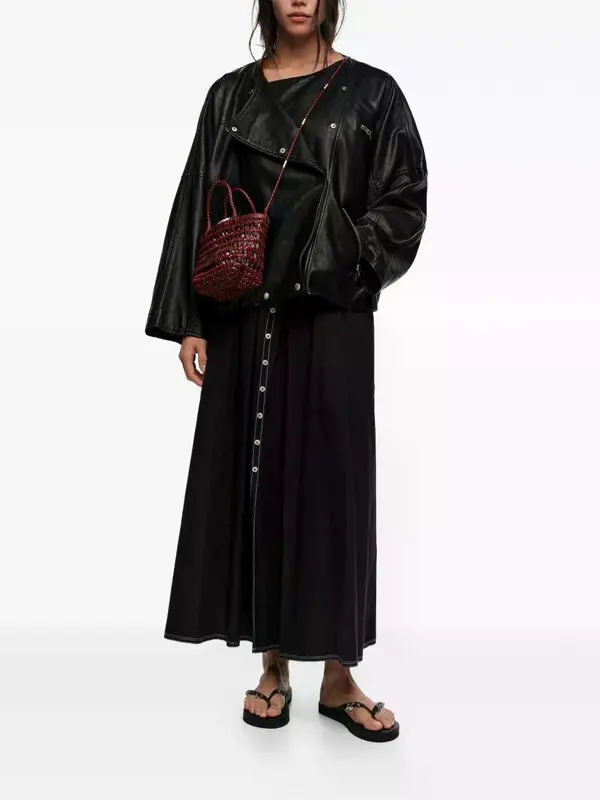 Bimba Y Lola Button-front Midi Skirt - Black