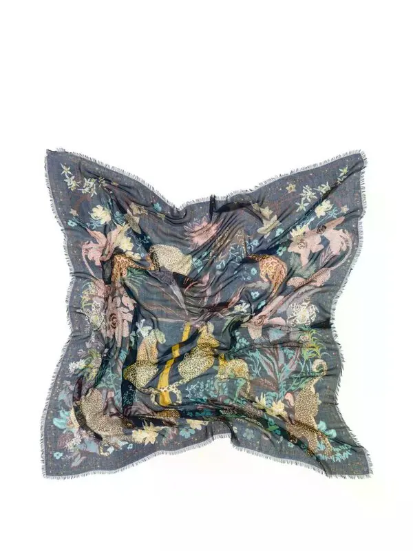 Bimba Y Lola Indigo Jungle Shawl