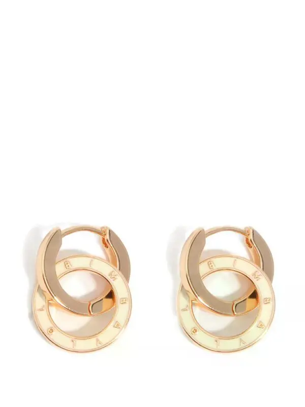 Bimba Y Lola Engraved Logo Hoop Earrings - Gold