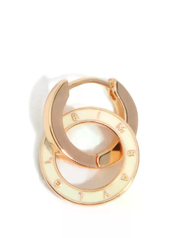 Bimba Y Lola Engraved Logo Hoop Earrings