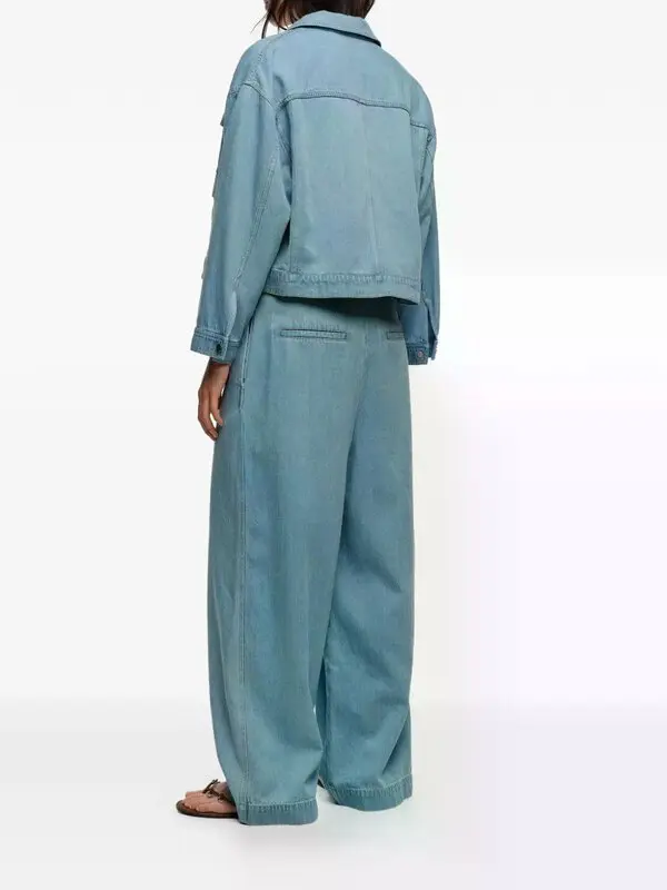 Bimba Y Lola Cropped Denim Jacket - Blue