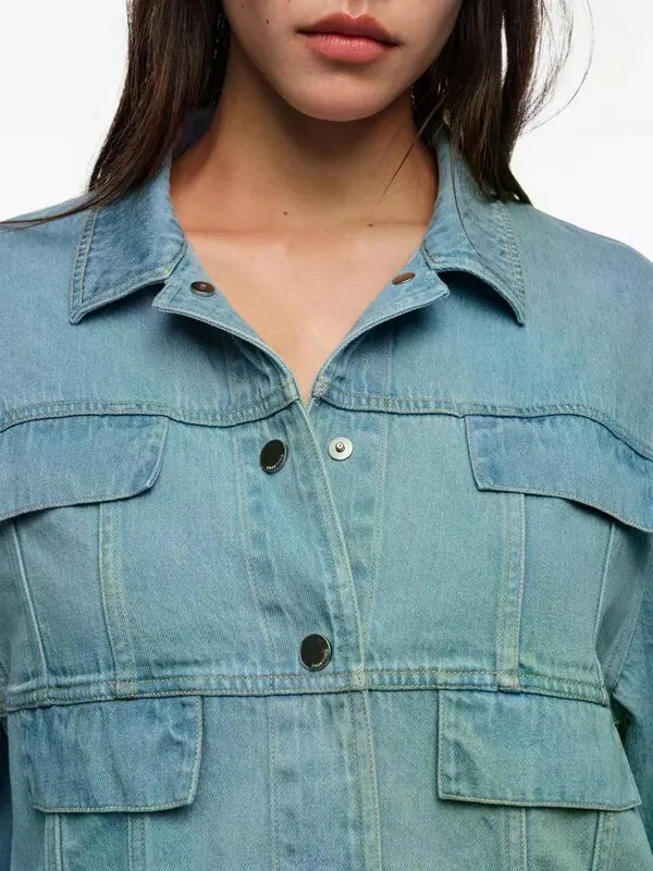Bimba Y Lola Cropped Denim Jacket - Blue