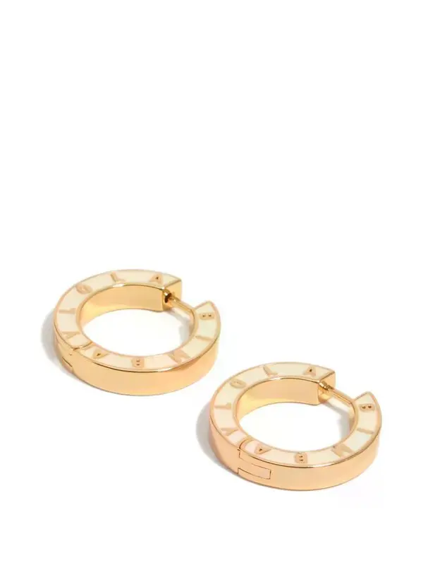 Bimba Y Lola Engraved Logo Hoop Earrings - Gold