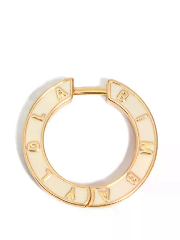 Bimba Y Lola Engraved Logo Hoop Earrings - Gold