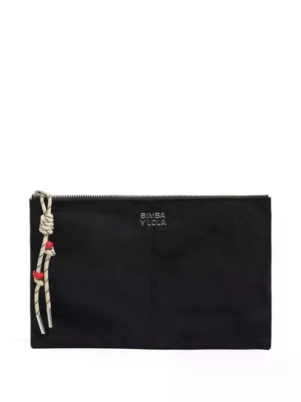 Bimba Y Lola Graphite Nylon Clutch - Grey