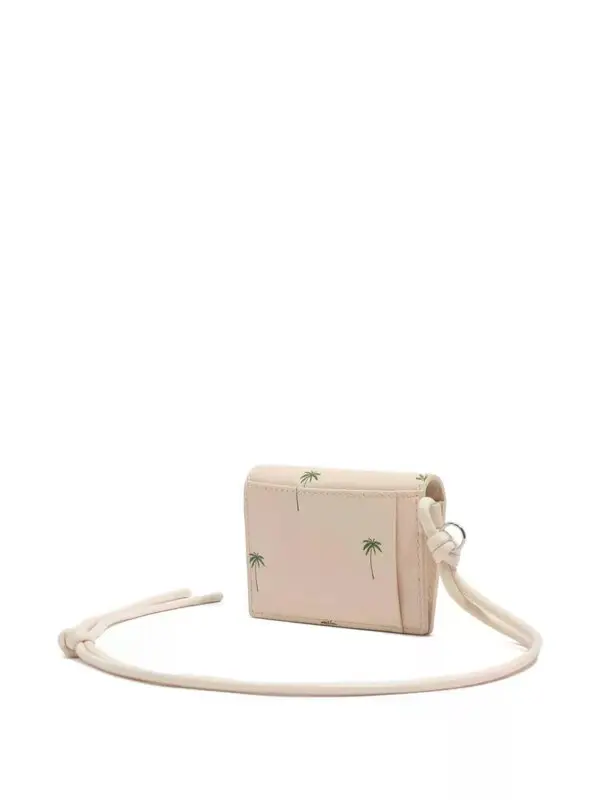 Bimba Y Lola Palm-print Lanyard Wallet - Neutrals