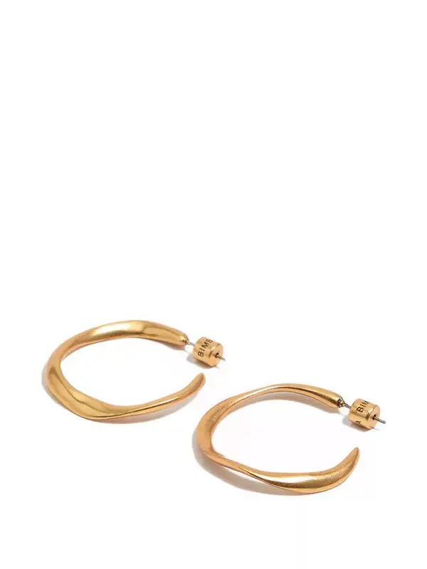 Bimba Y Lola Irregular Hoop Earrings - Gold