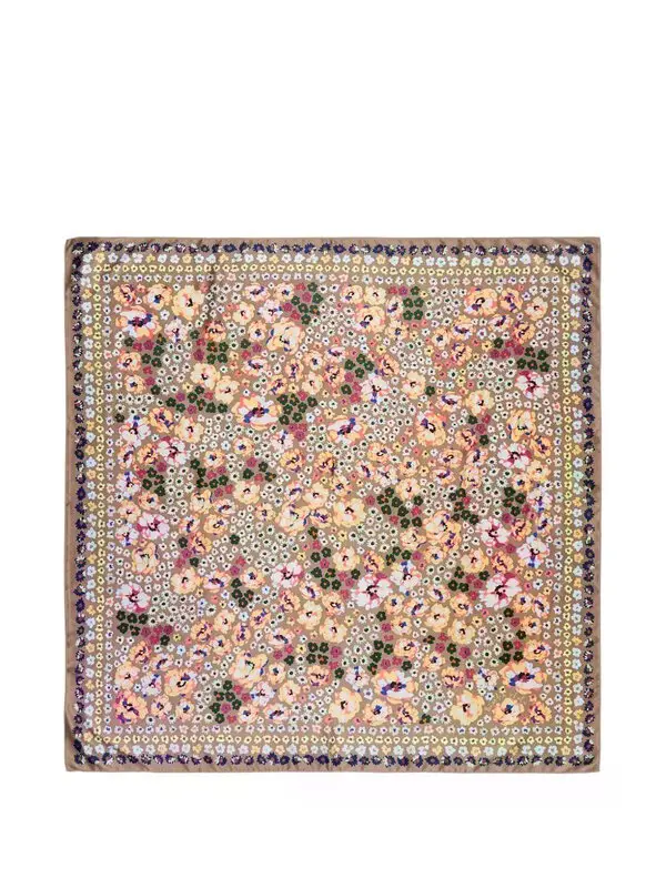 Bimba Y Lola Floral Scarf - Neutrals