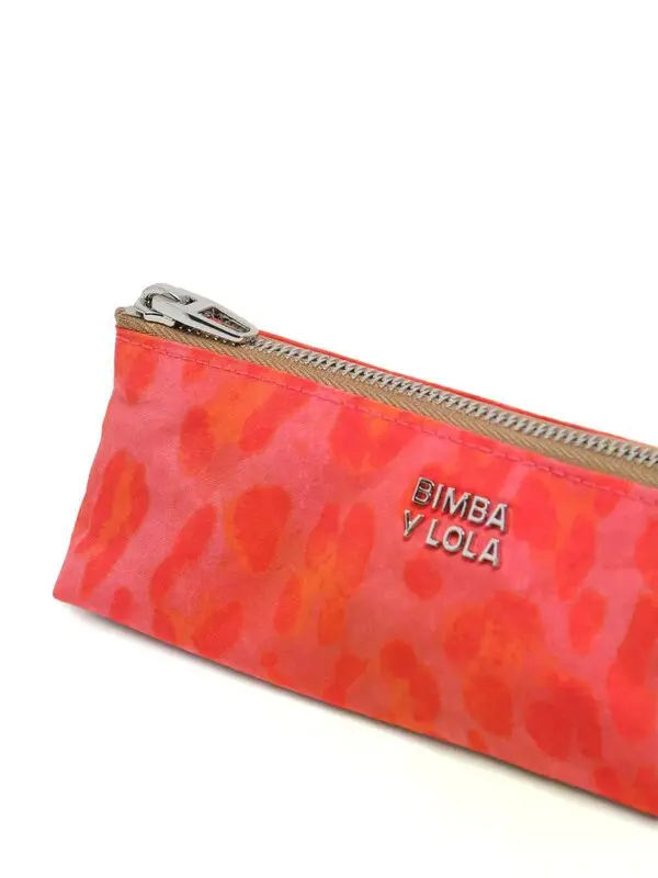 Bimba Y Lola Leopard Print Zip Pouch