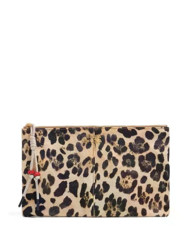 Bimba Y Lola Leopard-print Makeup Bag - Neutrals