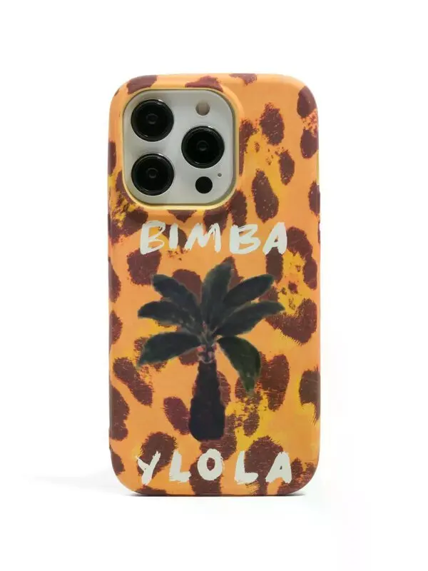 Bimba Y Lola Iphone 15 Pro Animal-print Phone Case - Yellow