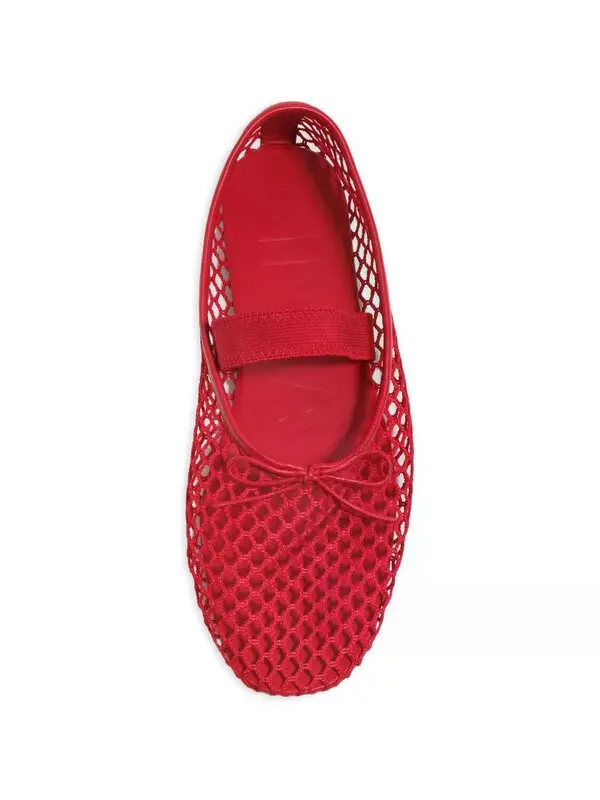 Bimba Y Lola Bow Detail Mesh Ballet Flats - Red