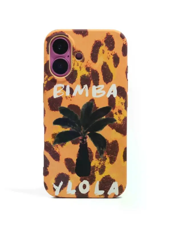 Bimba Y Lola Iphone 16 Animal-print Phone Case - Yellow