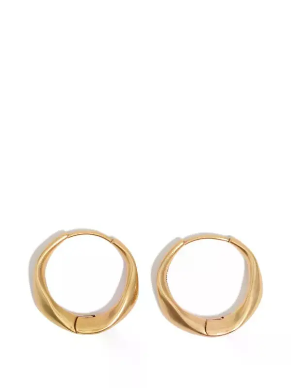 Bimba Y Lola Tone Hoop Earrings - Gold