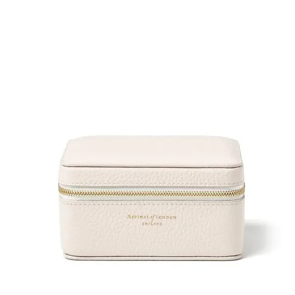 ASPINAL OF LONDON Travel Watch And Ring Box - Ivory