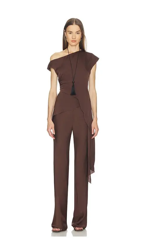 SRG Selena Silk Top - Brown