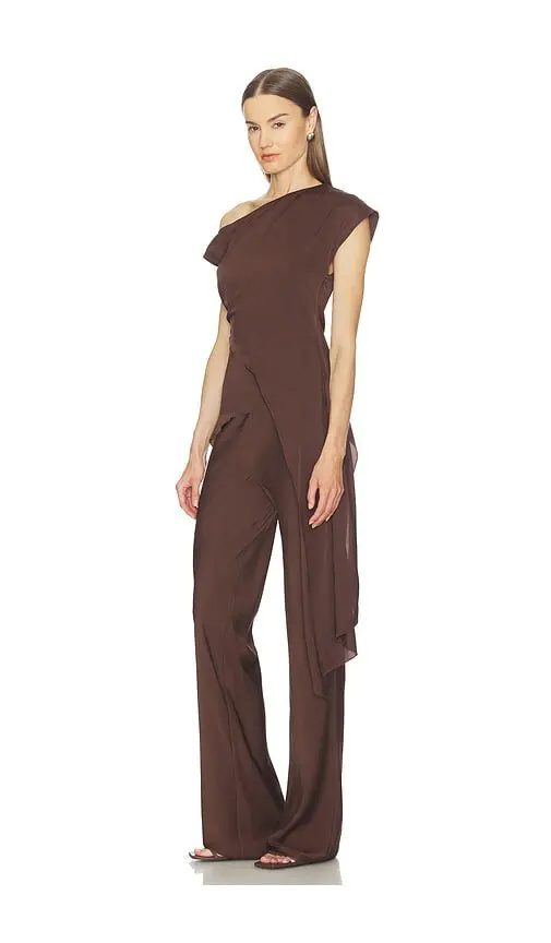 SRG Selena Silk Top - Brown