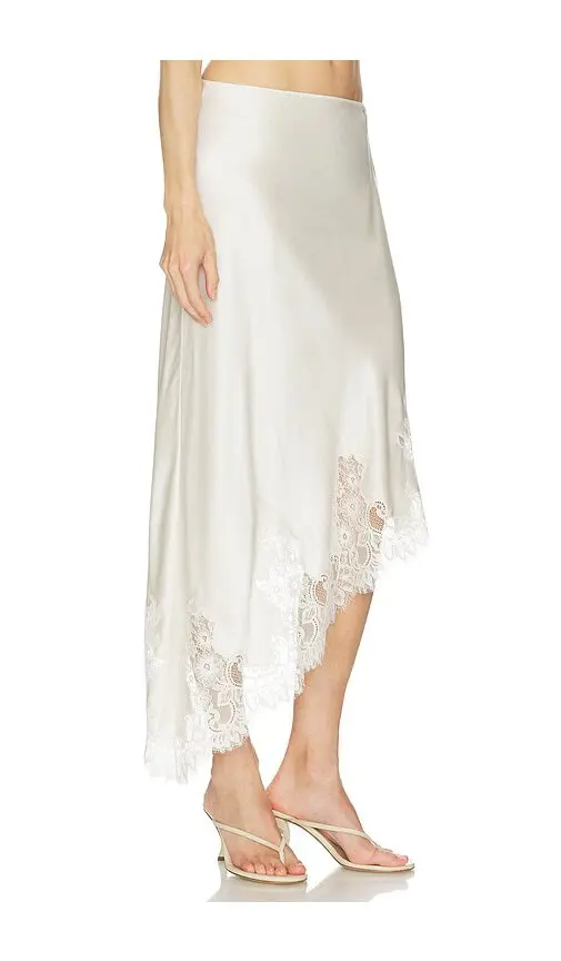 SRG Romy Silk Skirt With Lace Trim
