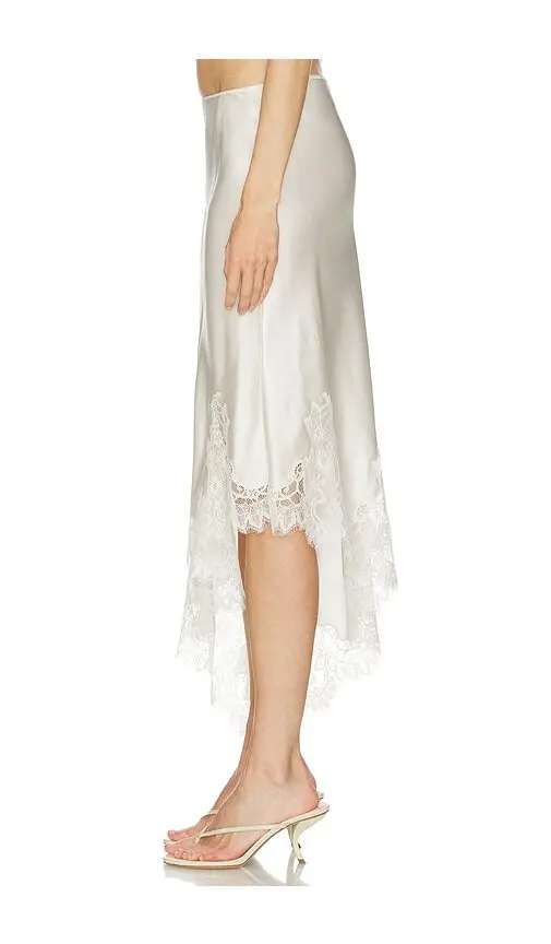 SRG Romy Silk Skirt With Lace Trim