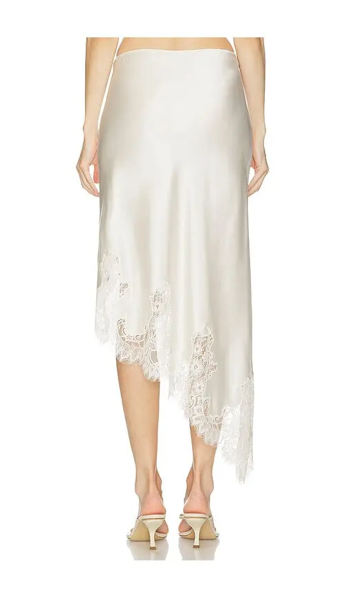 SRG Romy Silk Skirt With Lace Trim