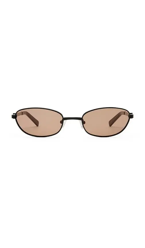 LUV LOU The Brooklyn Sunglasses - Black & Chocolate Mono