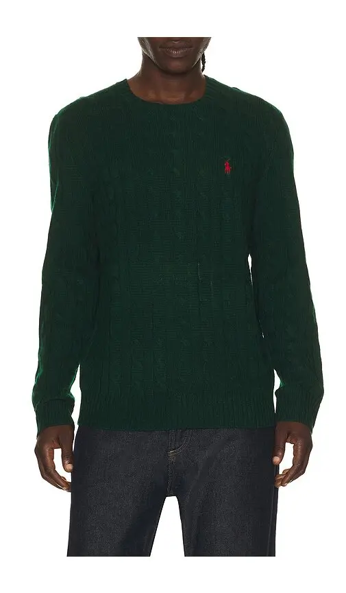 Polo Ralph Lauren Long Sleeve Cable Knit Sweater - Moss Agate