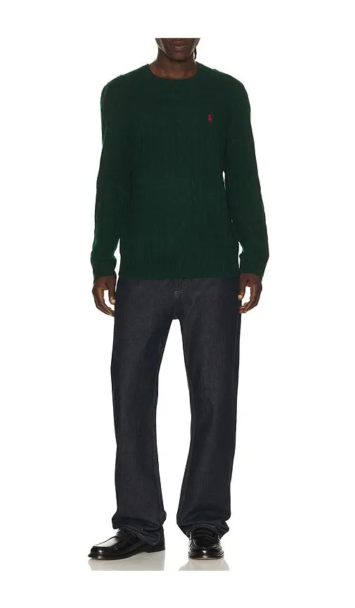 Polo Ralph Lauren Long Sleeve Wool Cashmere Cable Knit Crewneck Sweater