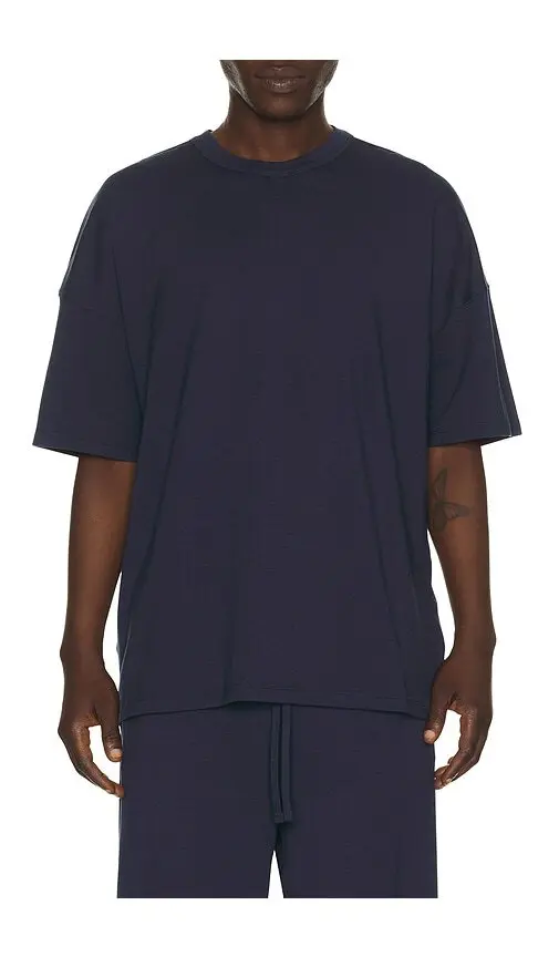 SKIMS Jersey Lounge Relaxed T-shirt - Navy