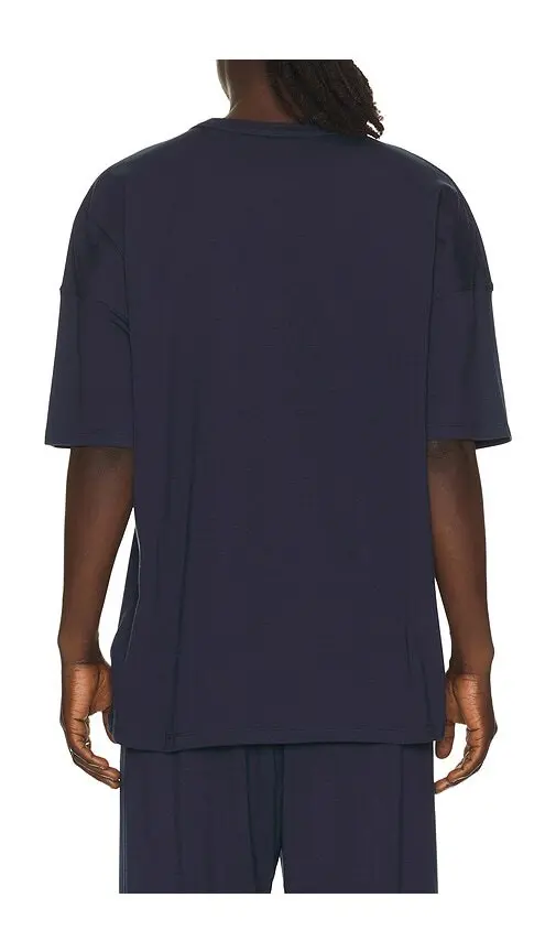 SKIMS Jersey Lounge Relaxed T-shirt - Navy