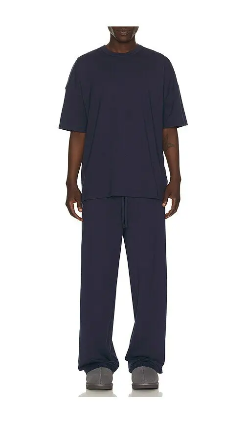 SKIMS Jersey Lounge Relaxed T-shirt - Navy