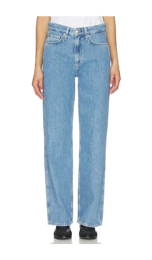 Rag & Bone Logan Wide Leg Jeans In Blue - Downey