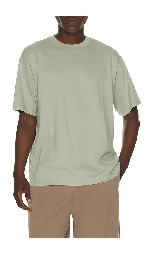 Beyond Yoga Softknit Cotton Tee In Green - Grey Sage