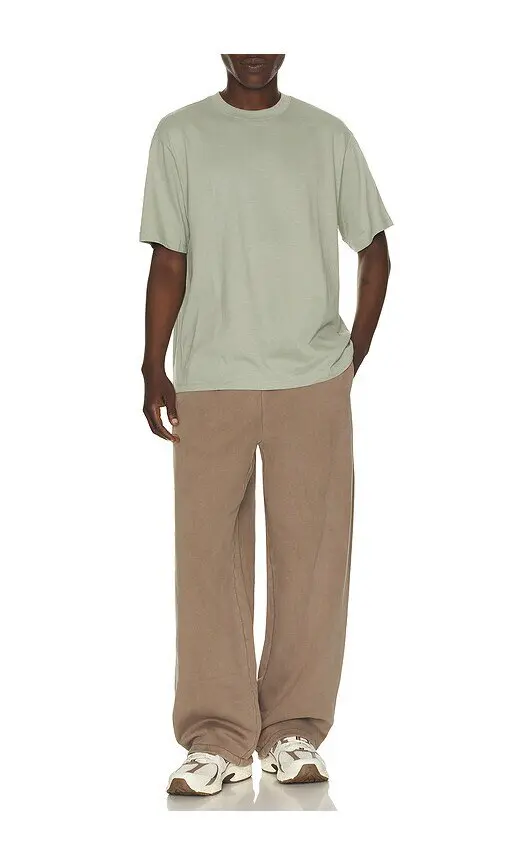 Beyond Yoga Softknit Cotton Tee In Green - Grey Sage