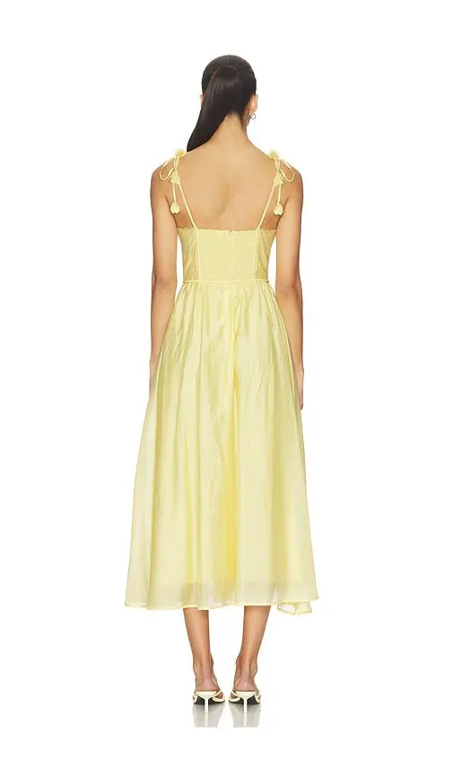 Astr The Label Halcyon Midi Dress With Tie Straps