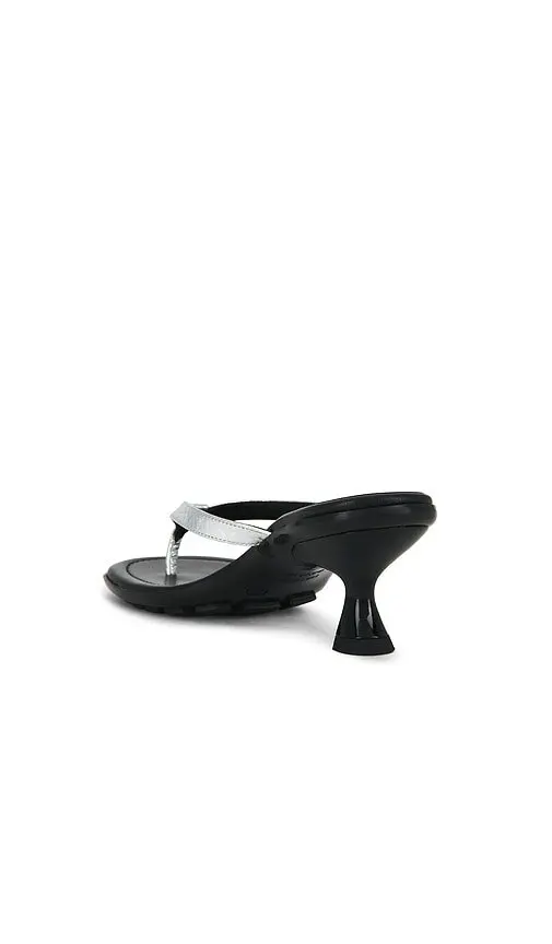 MANSUR GAVRIEL Mari Metallic Thong Sandals - Silver