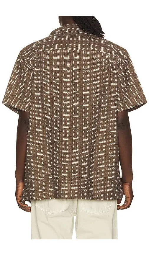 Marine Layer Dobby Resort Shirt - Brown