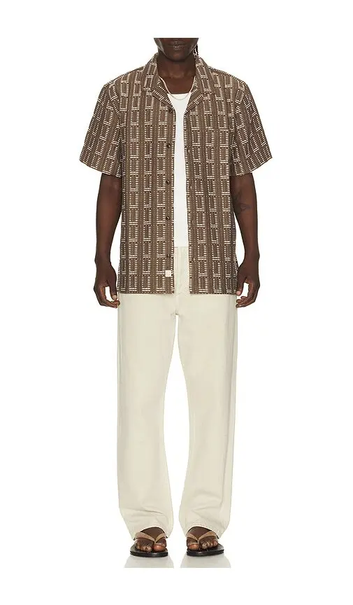 Marine Layer Dobby Resort Shirt - Brown