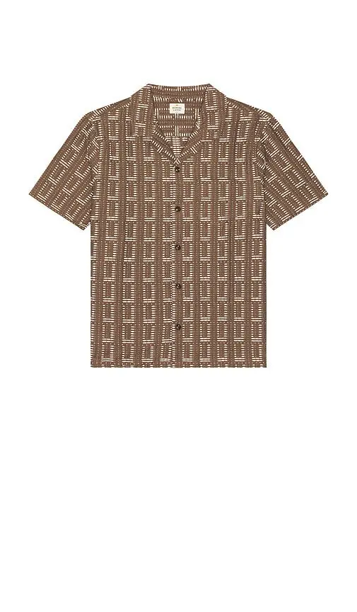 Marine Layer Dobby Resort Shirt - Brown